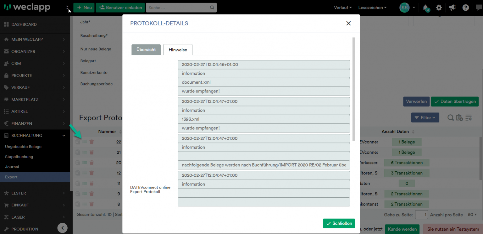 DATEV Rechnungsdatenservice 1.0 für weclapp | weclapp Store